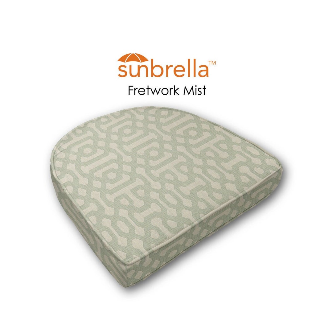 Contoured Rounded Back Seat Cushion Patio Chairs Outdoor Seat Pads ...