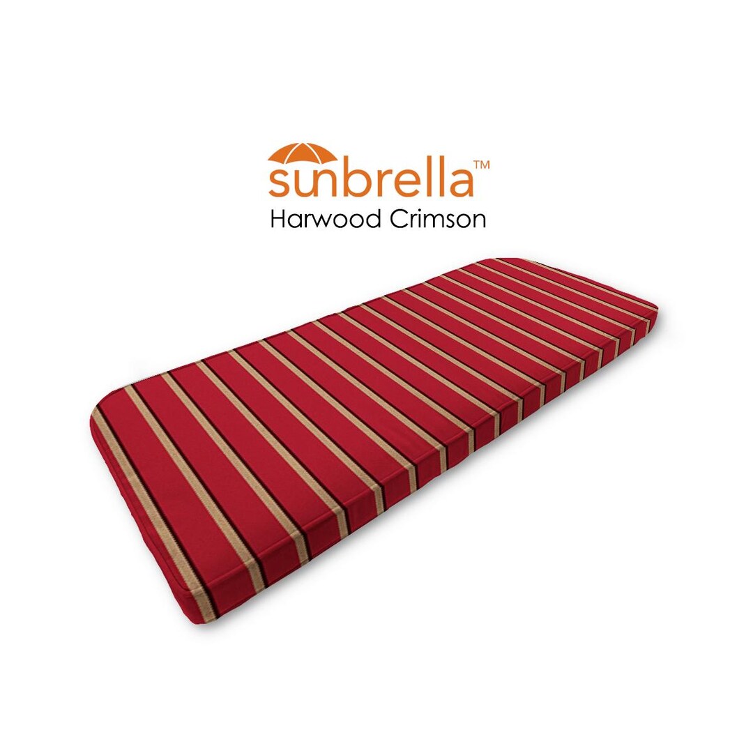 Outdoor Wicker Loveseat Bench Cushion Rounded Back Corners Sunbrella ...