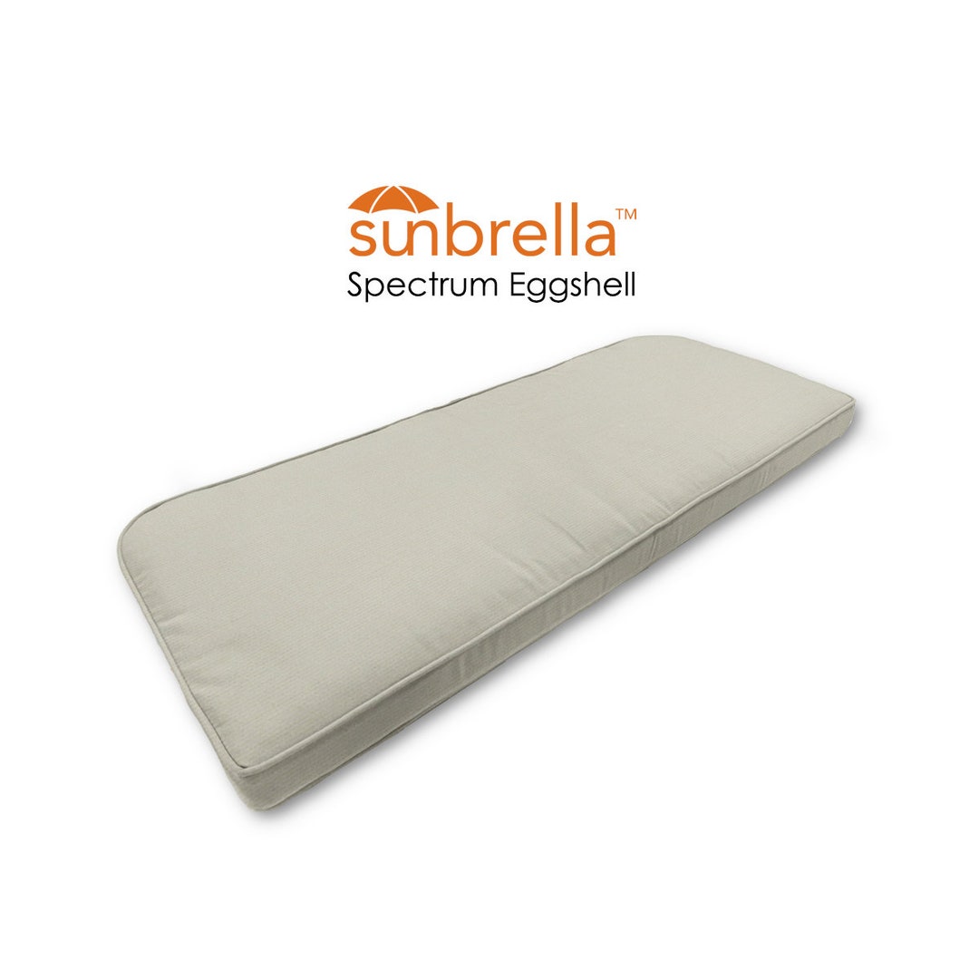 Outdoor Wicker Loveseat Bench Cushion Rounded Back Corners Sunbrella ...
