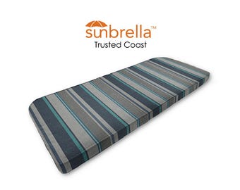 Outdoor Wicker Loveseat Bench Cushion Rounded Back Corners Sunbrella ...