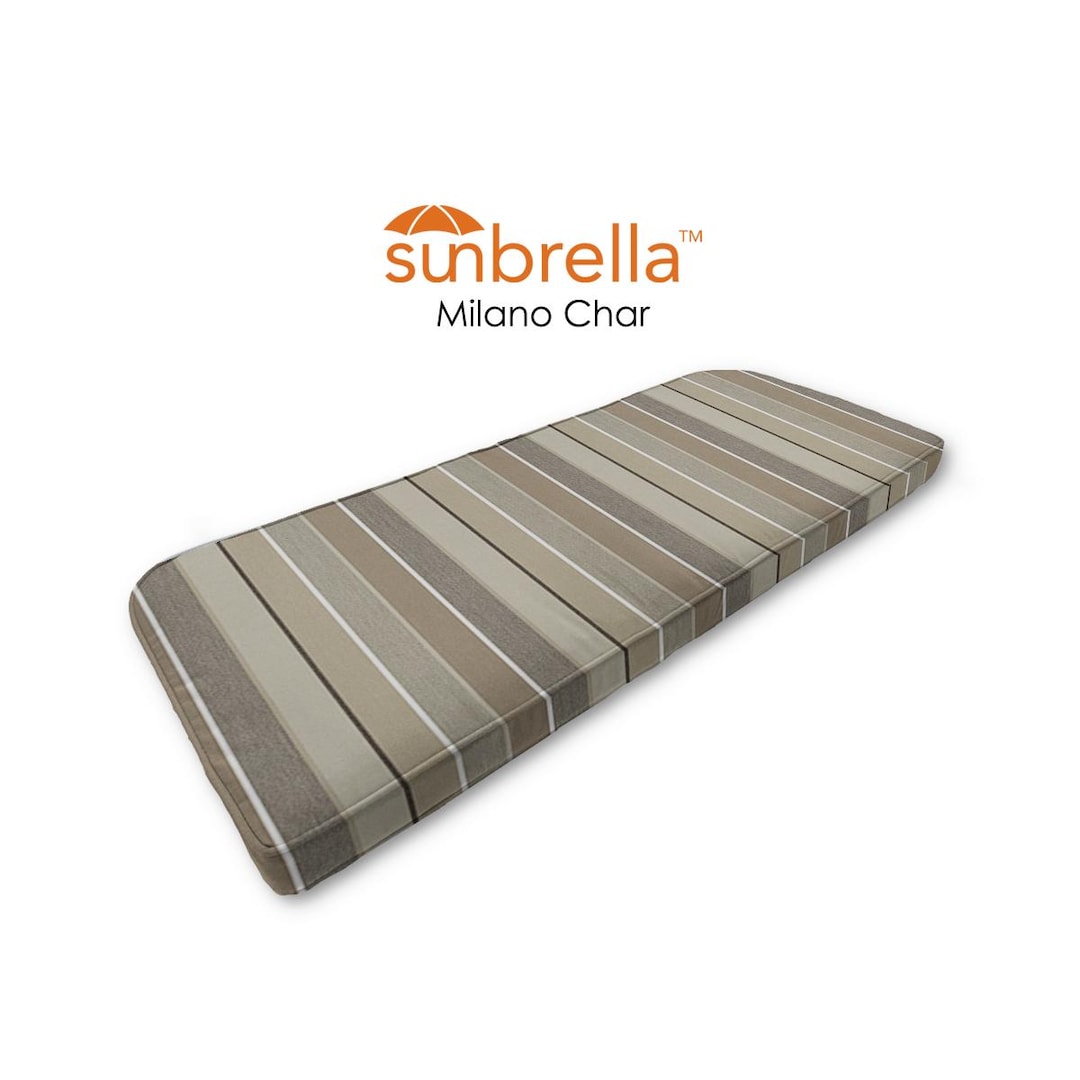 Outdoor Wicker Loveseat Bench Cushion Rounded Back Corners Sunbrella ...