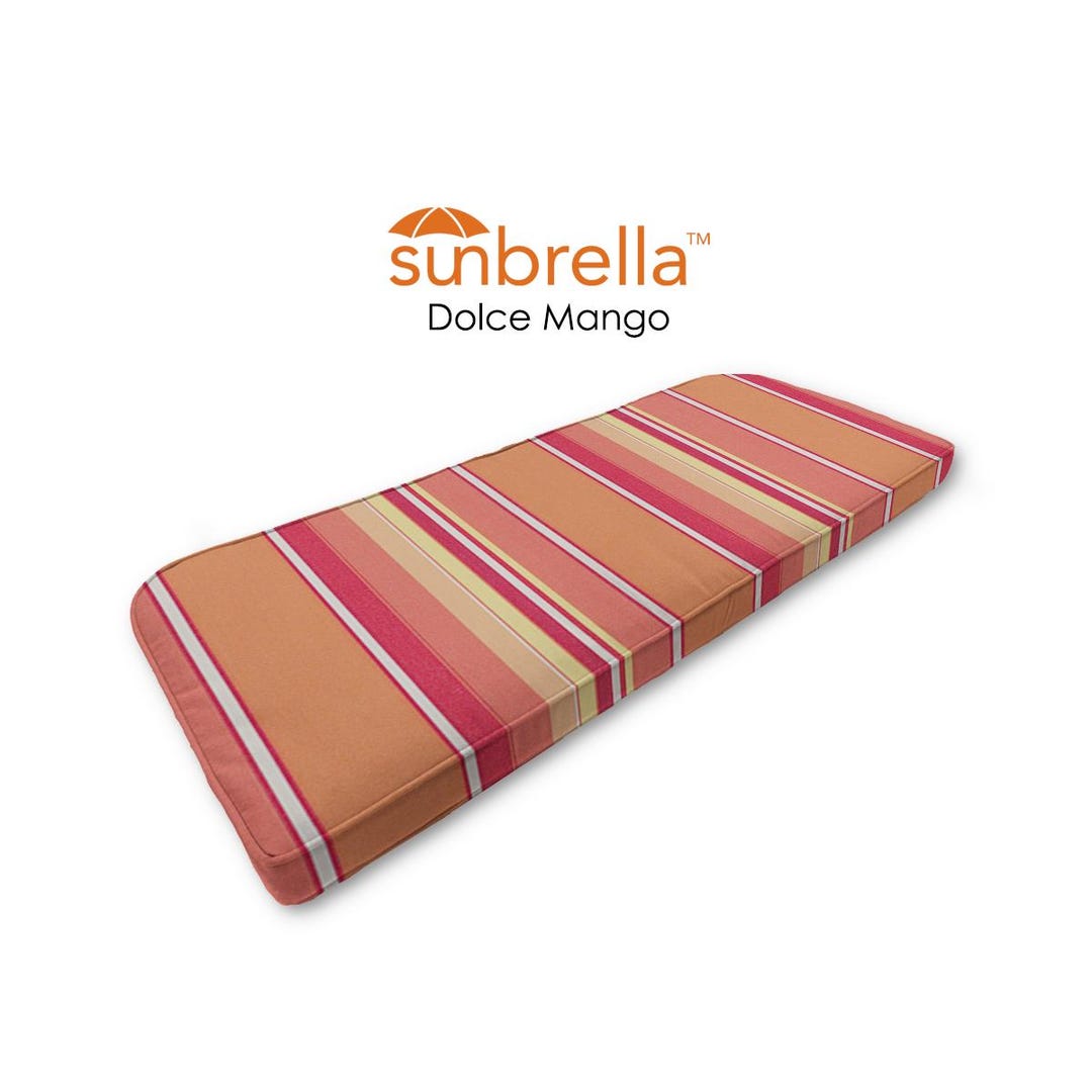 Outdoor Wicker Loveseat Bench Cushion Rounded Back Corners Sunbrella ...