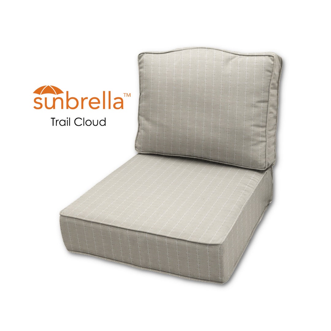 Sunbrella Trail Cloud Deep Seating Patio Chair Cushions Outdoor Cushions Patio Cushions Outdoor ...