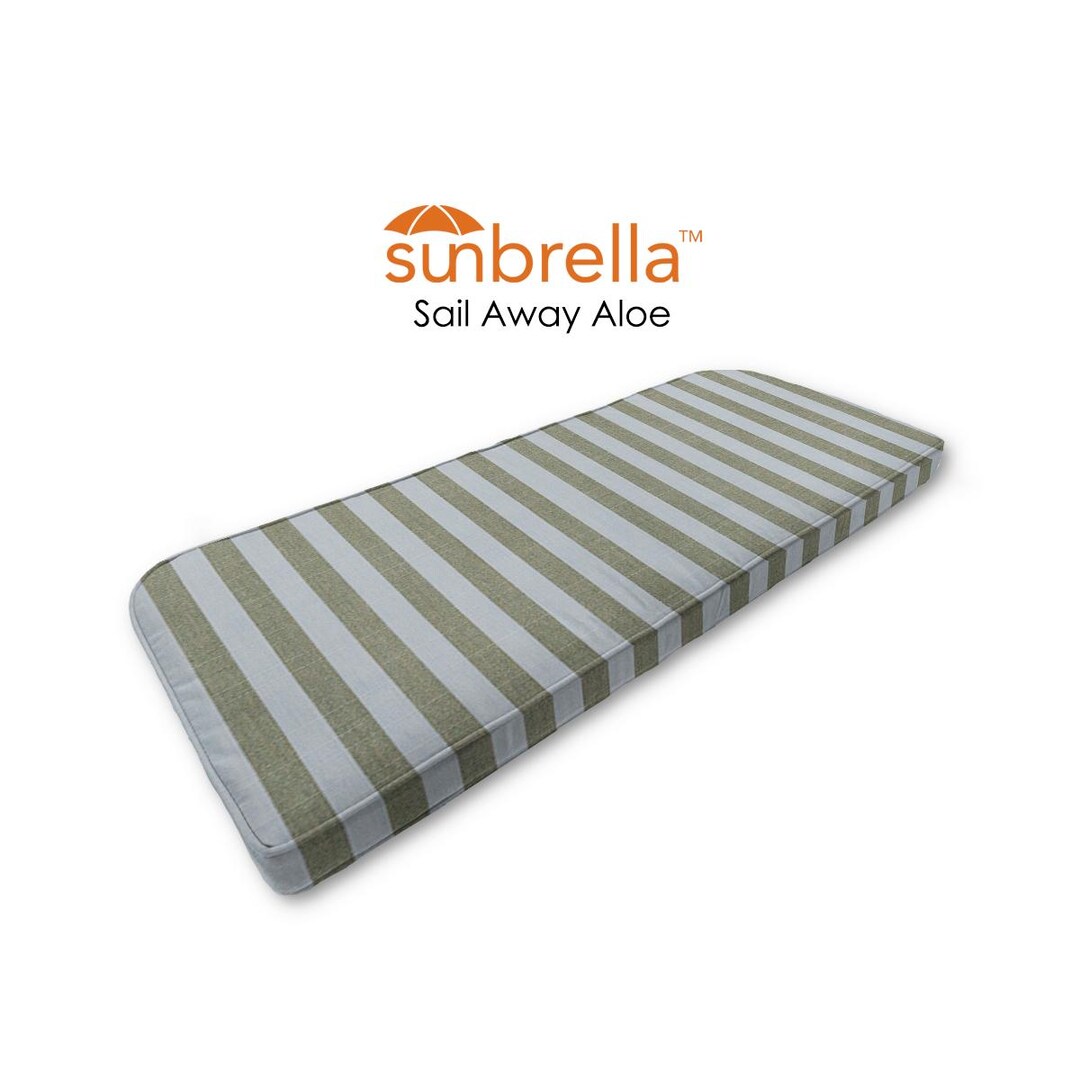 Outdoor Wicker Loveseat Bench Cushion Rounded Back Corners Sunbrella ...
