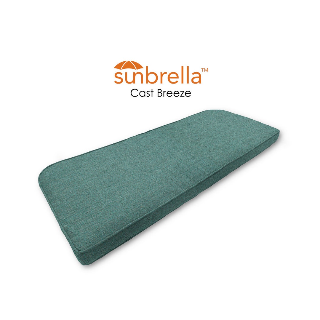 Outdoor Wicker Loveseat Bench Cushion Rounded Back Corners Sunbrella ...