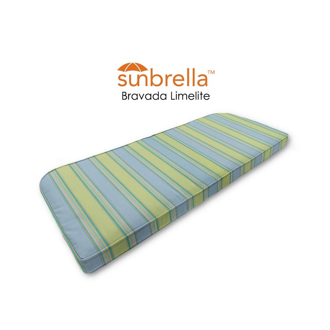 Outdoor Wicker Loveseat Bench Cushion Rounded Back Corners Sunbrella ...