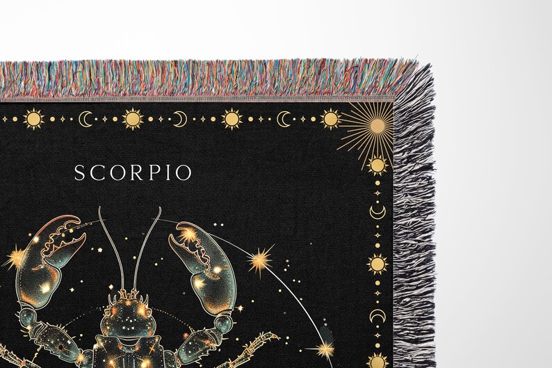 Personalized Astrological Signs Gift Throw Blanket Scorpio,custom ...