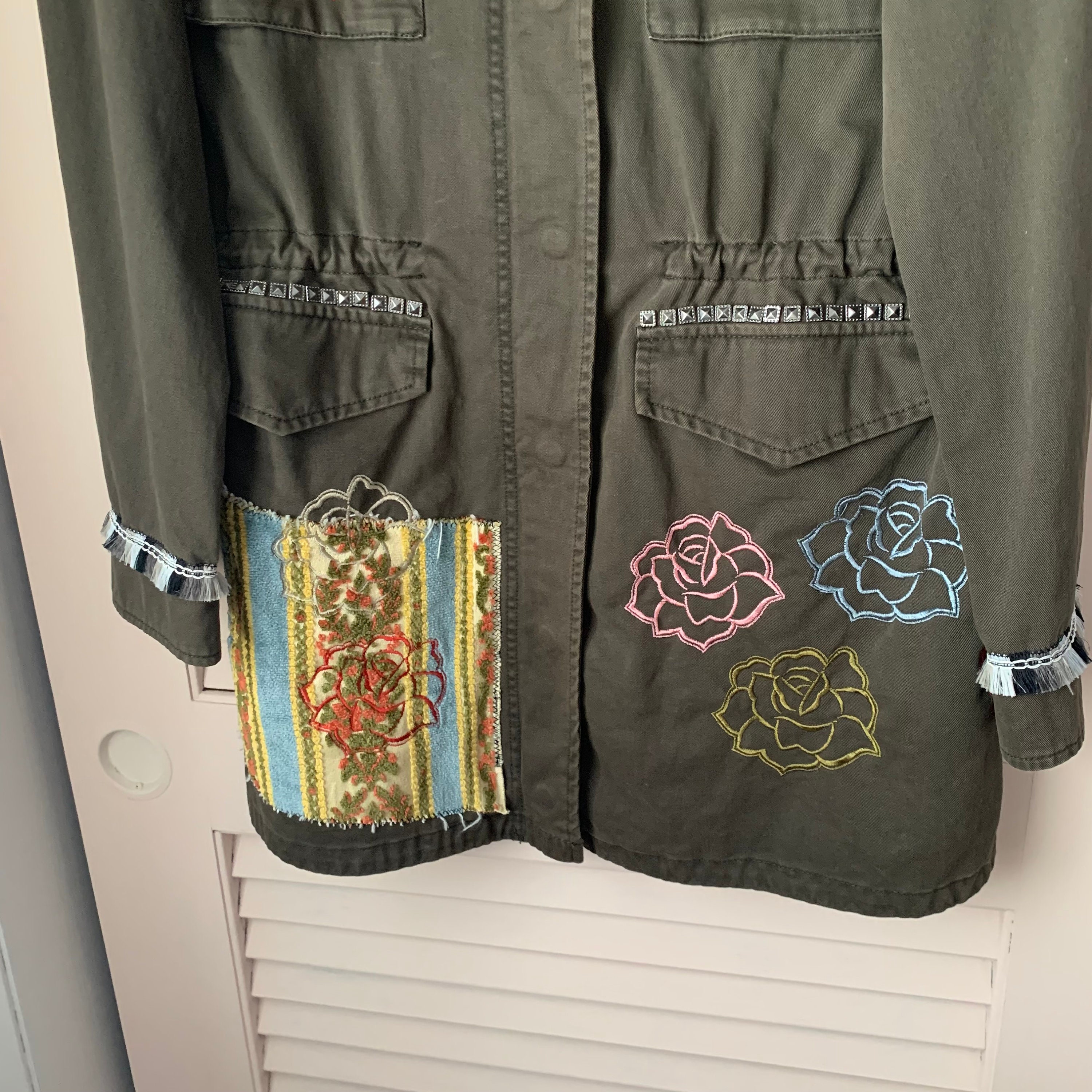 UPCYCLED Embroidered Appliquéd Military Jacket - Etsy