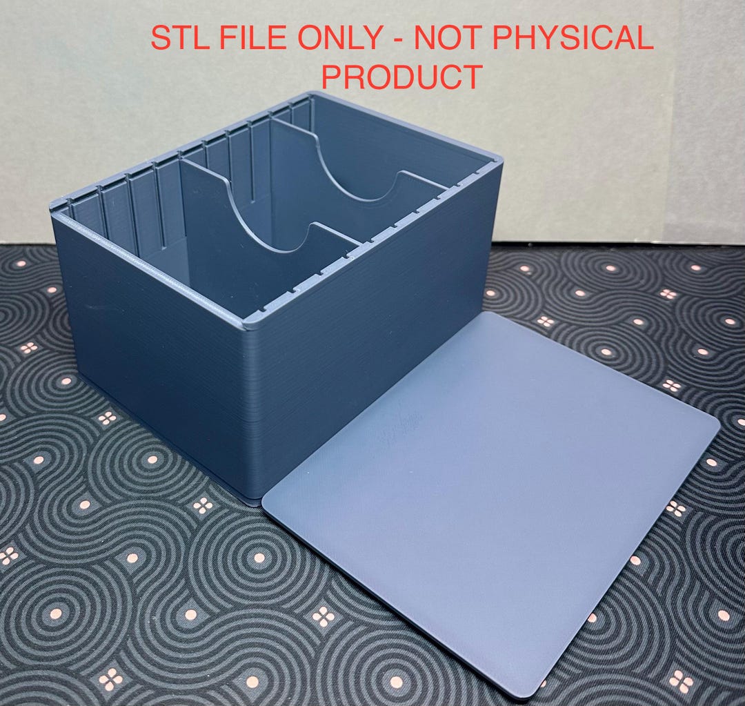 Simple Deck Box With Dividers STL File - Etsy