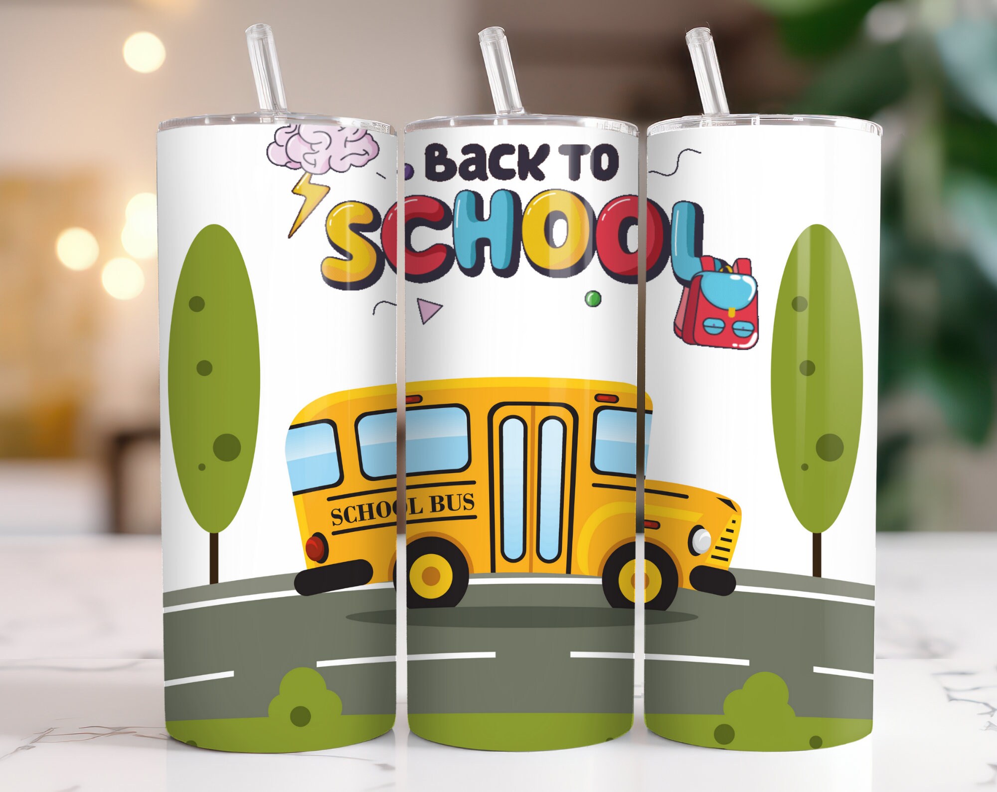 50 School Bus Tumbler Wrap, Teacher Life Back to School, 20oz School ...