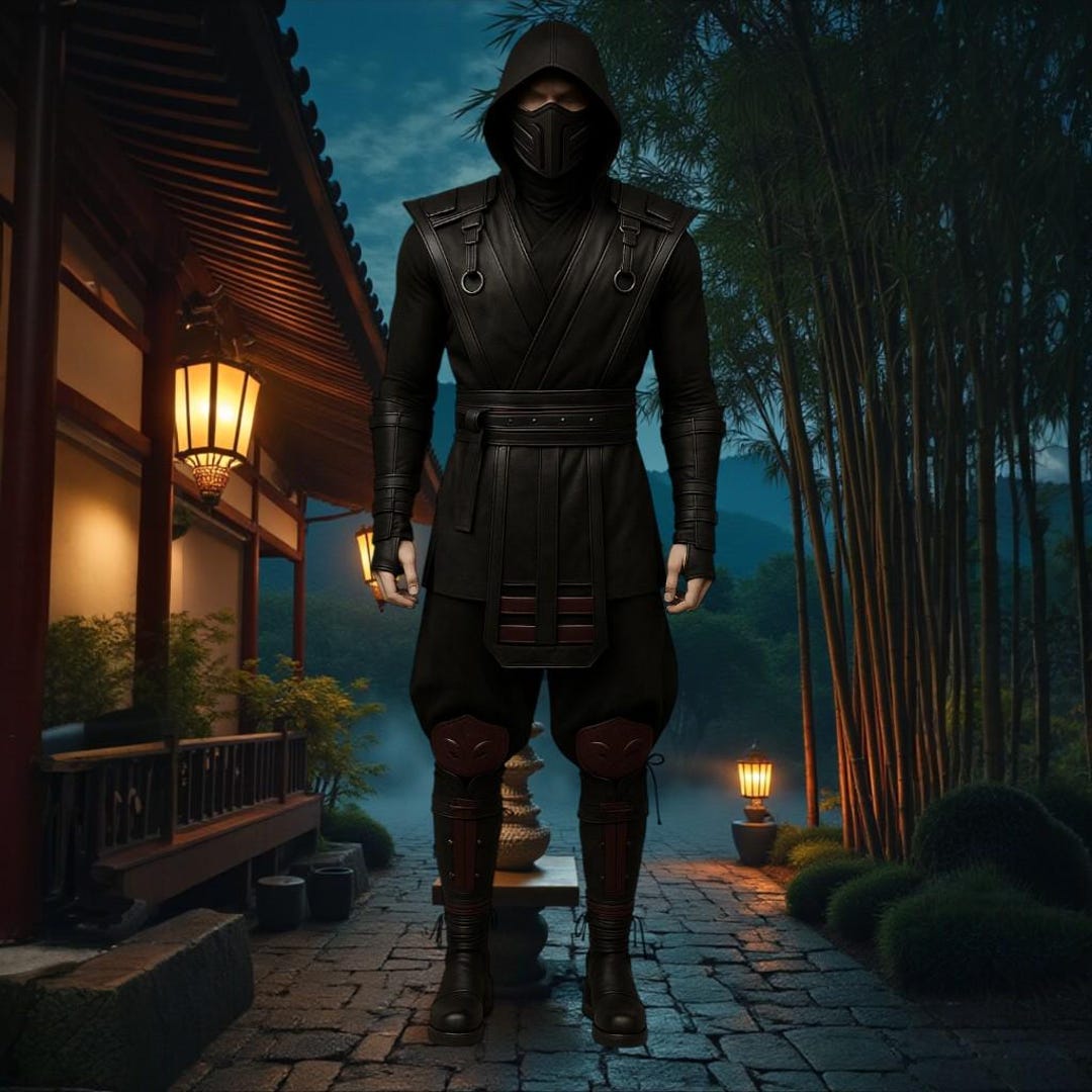 Shadowstrike Leather Warrior Set | Ninja Assassin Armor Outfit | Hooded ...