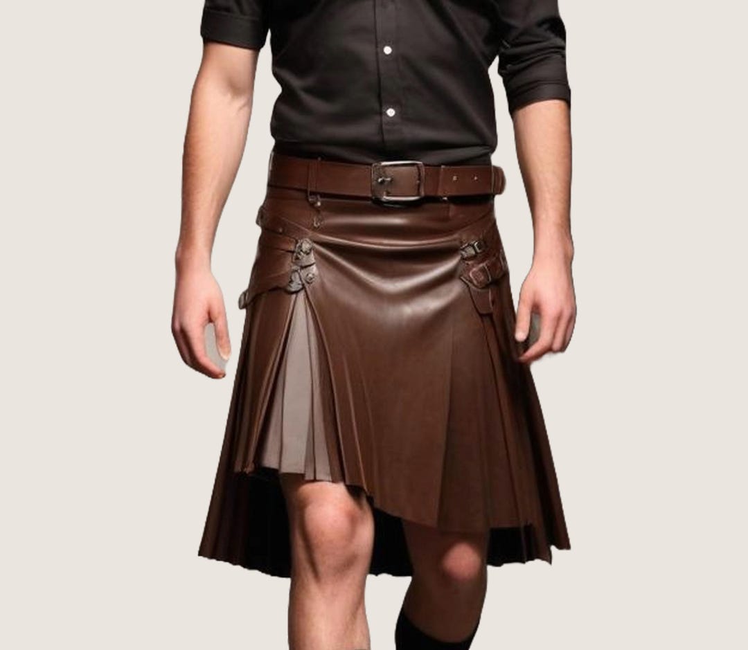 Real Sheep Leather Mens Gladiator Kilt ,real Cow Leather Warrior Kilt ...