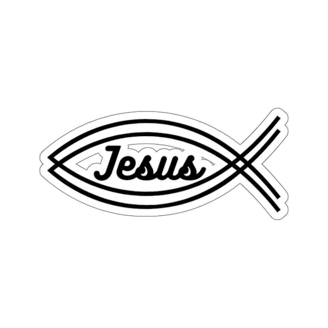 Jesus Fish Symbol Christian Sticker - Fish Design | Ideal Christian ...