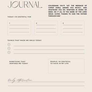 7 Days of Daily Gratitude Journal Digital PDF Journal Scriptures for ...