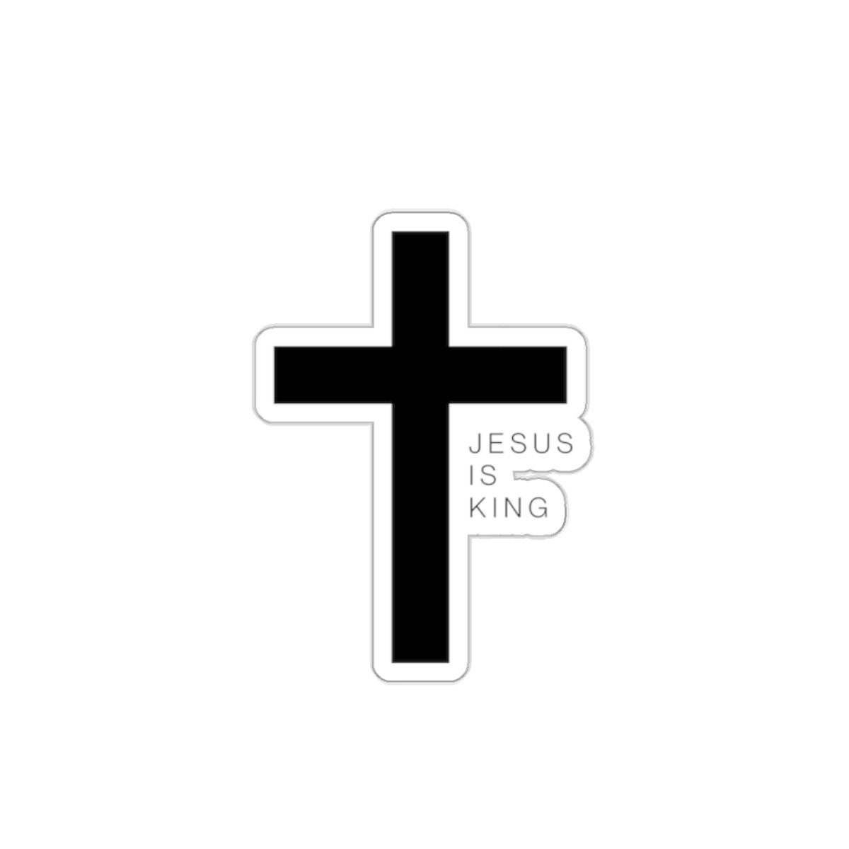 Jesus is King Cross Sticker - Christian Vinyl Decal - Etsy