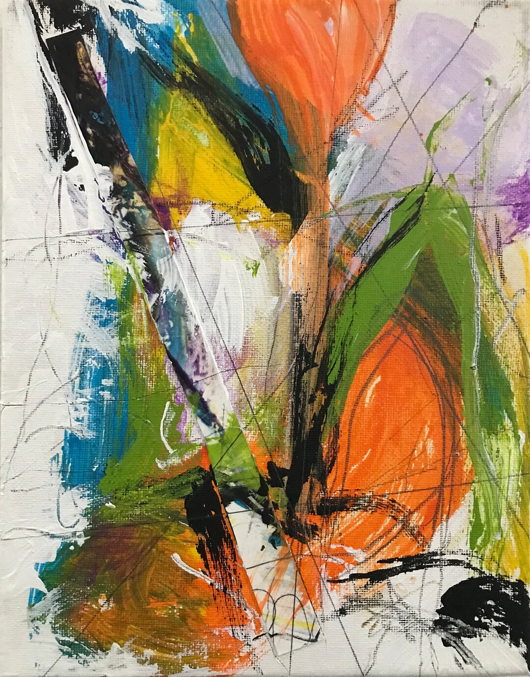 Smaller Original Abstract Expressionism Wall Art Home Decor Series #15 ...