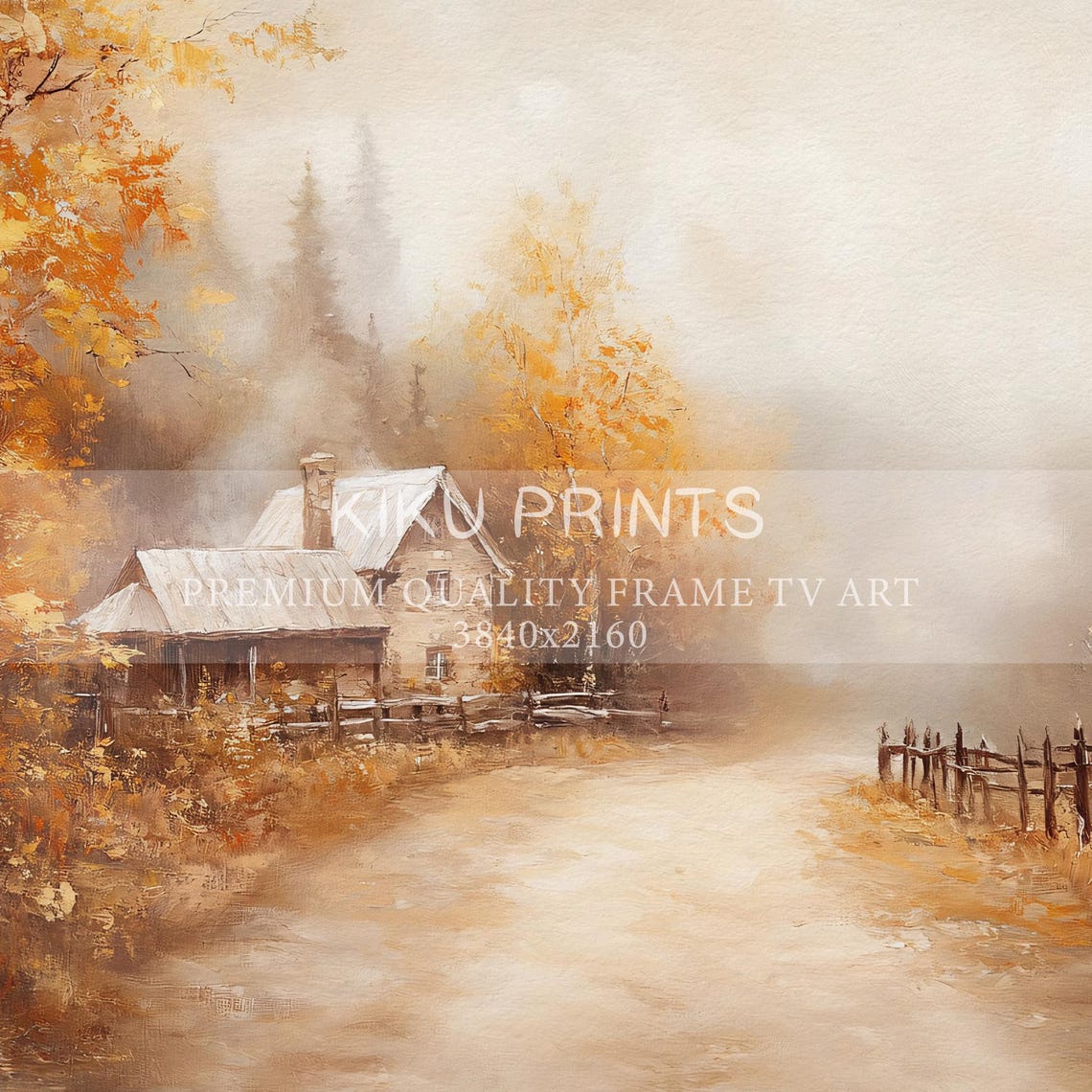 Samsung Frame TV Fall Art, Fall TV Art Farmhouse Oil Painting, Autumn ...