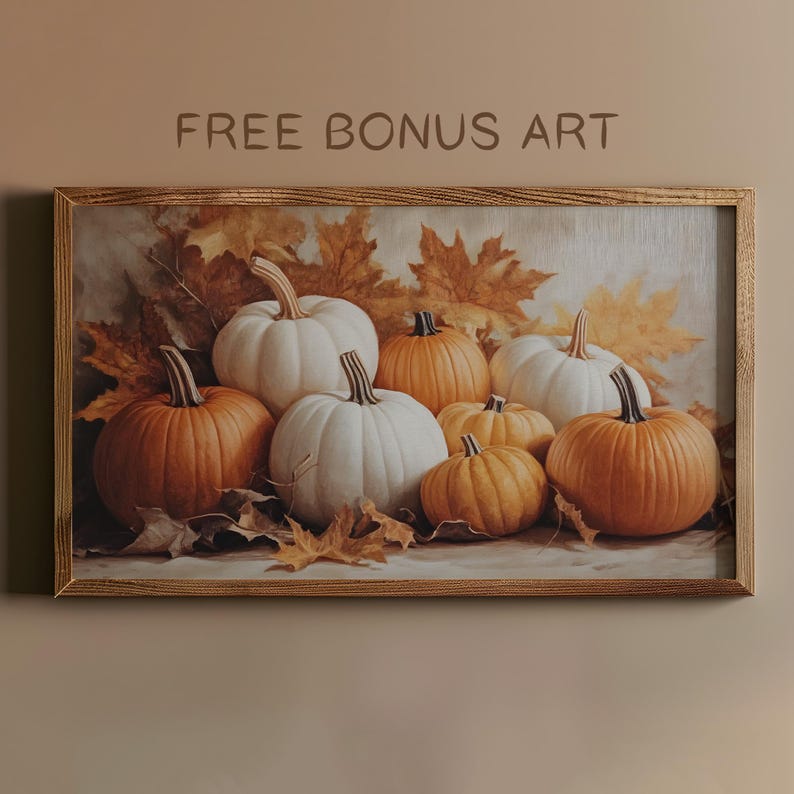 Samsung Frame TV Fall Art, Fall TV Art Farmhouse Oil Painting, Autumn ...
