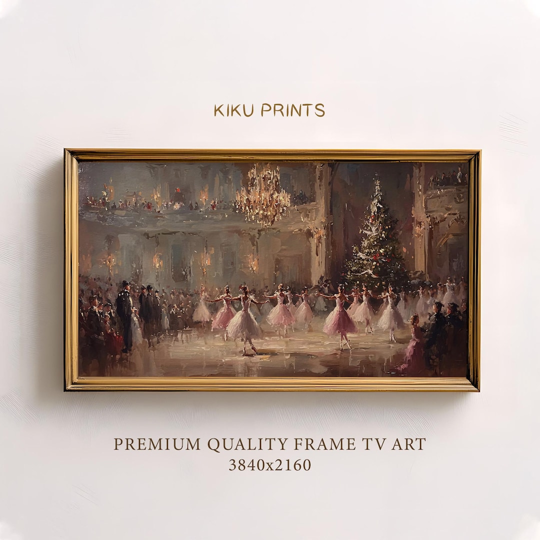 Vintage Nutcracker Ballet Frame TV Art Christmas Ballroom Dance ...