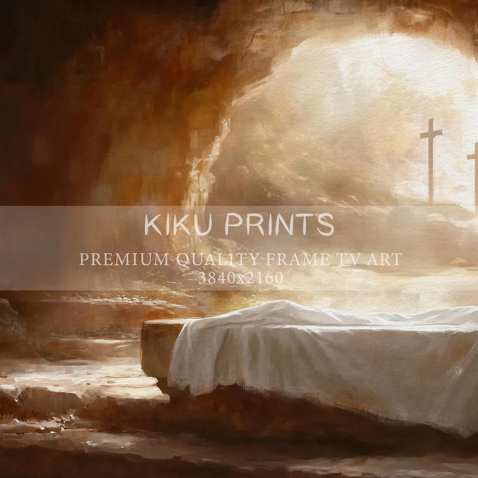 Jesus Frame TV Art Empty Tomb, Resurrection Frame TV Art Jesus Empty ...