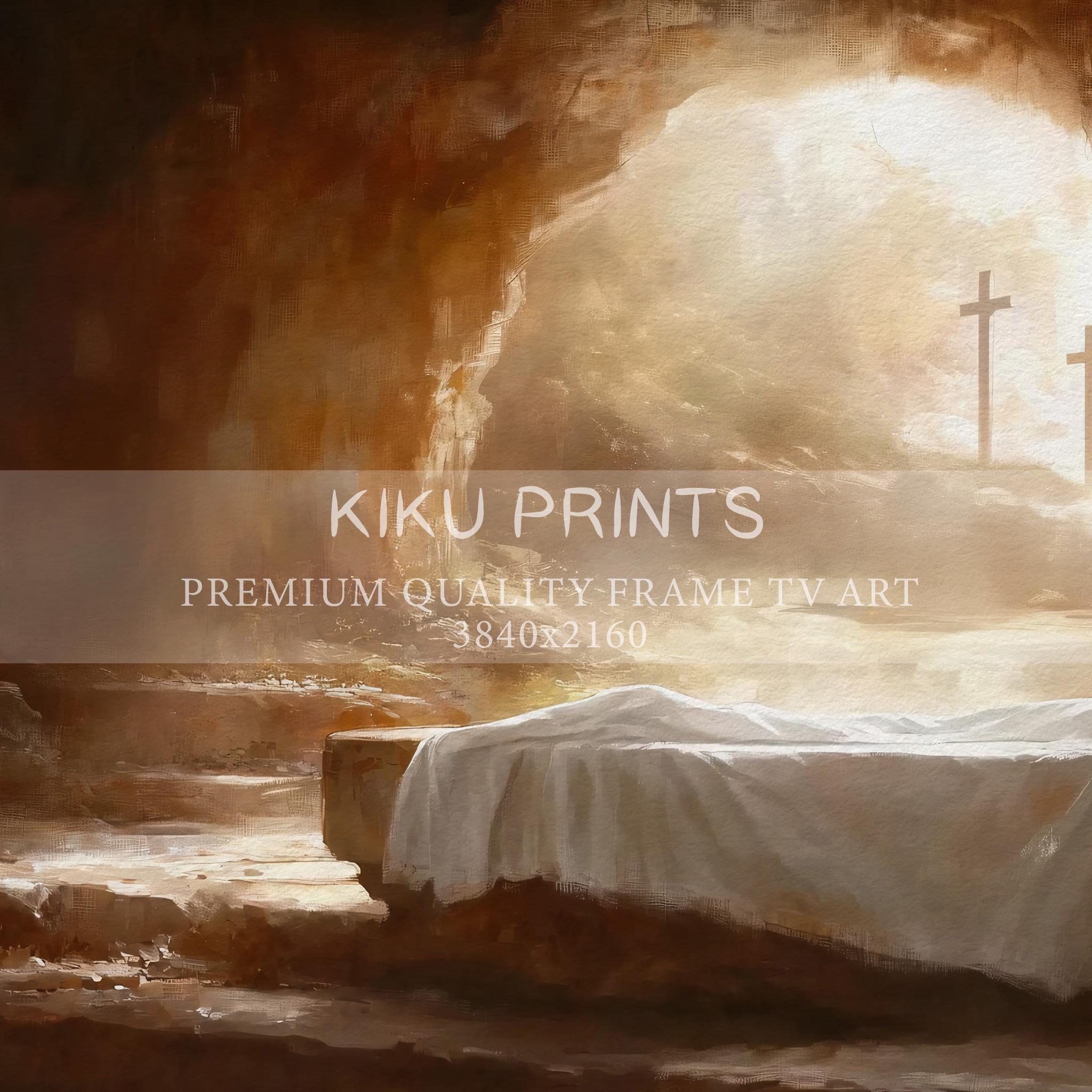 Jesus Frame TV Art Empty Tomb, Resurrection Frame TV Art Jesus Empty ...