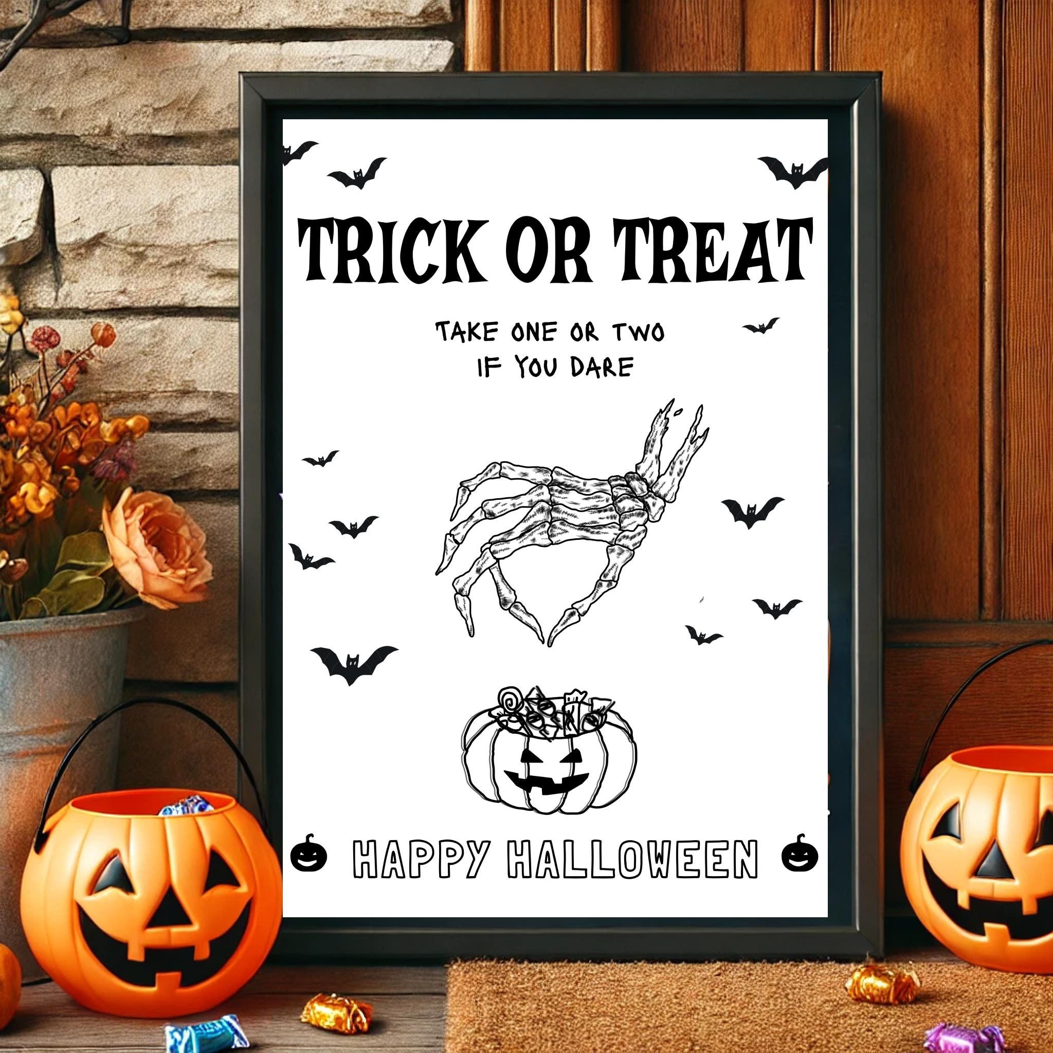 Halloween Candy Sign Halloween Door Sign Template, Printable Please ...