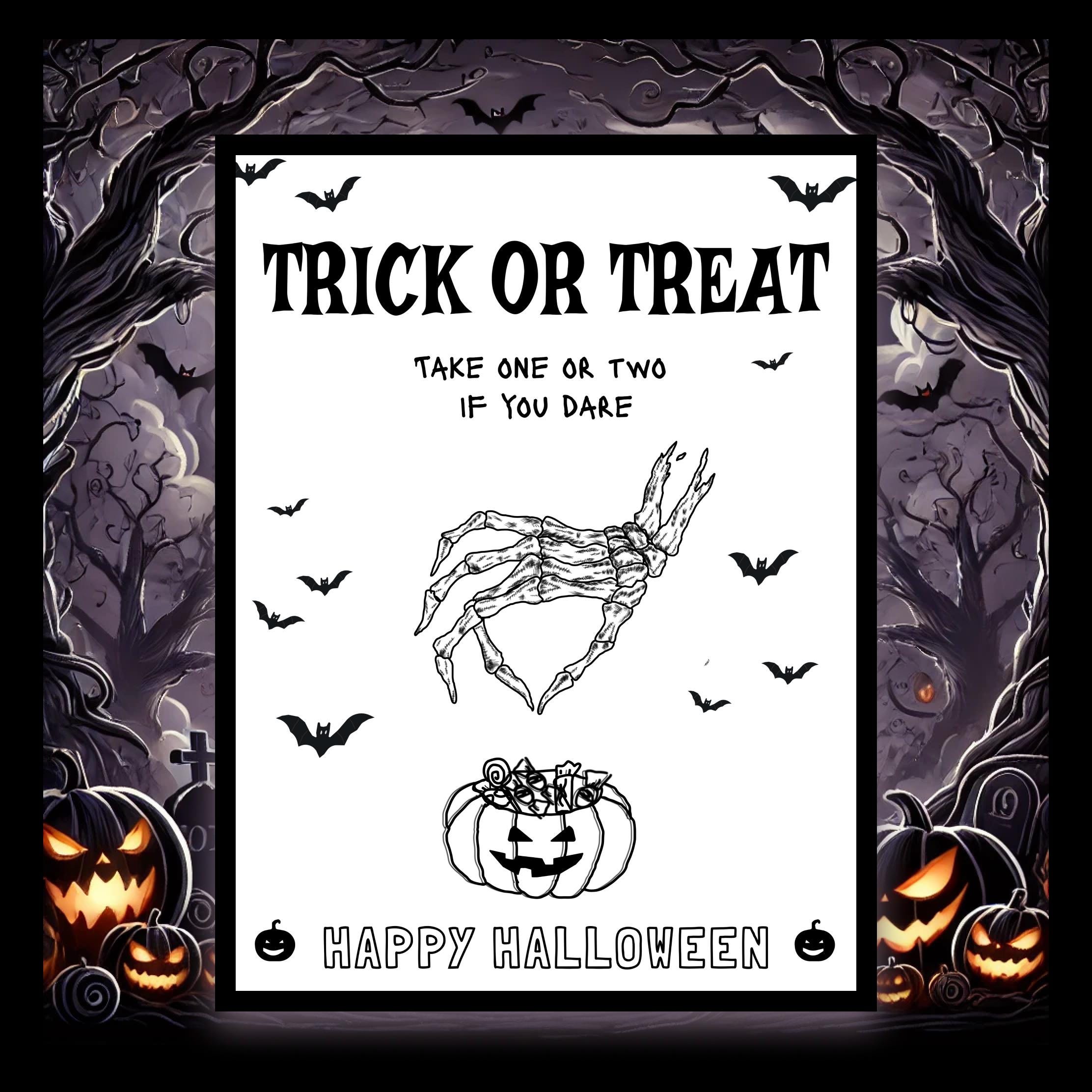 Halloween Candy Sign Halloween Door Sign Template, Printable Please ...