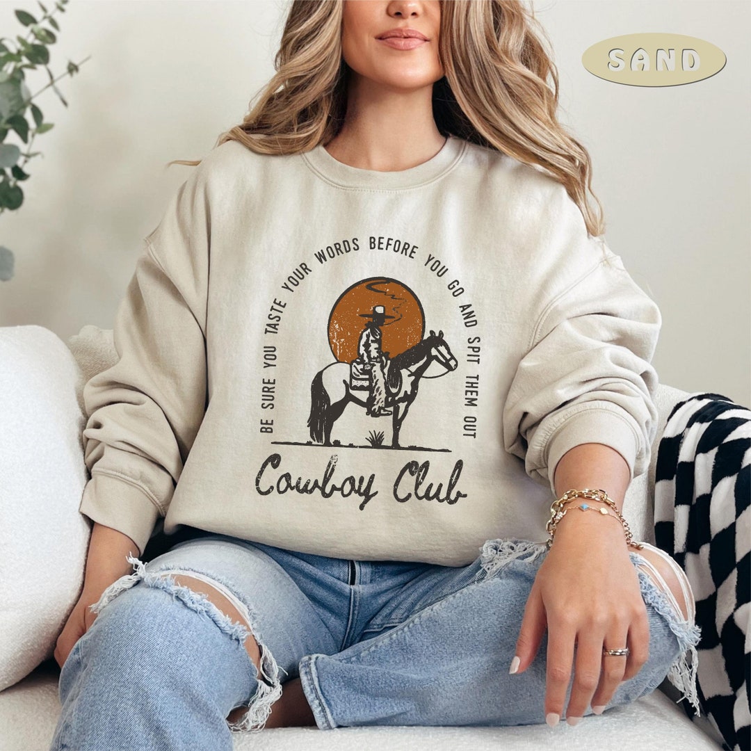 Cowboy Club Sweater, Cozy Cowboy Club Sweater, Western Cowboy Sweater ...