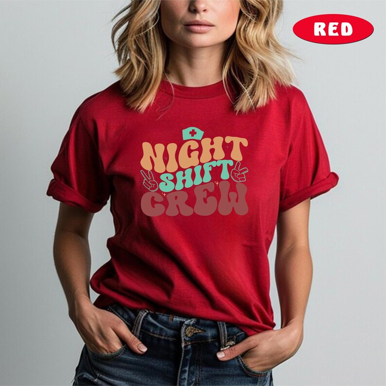 Night Shift Crew, Nurse Shirt, Retro Nurse Tshirt, Registered Nurse ...