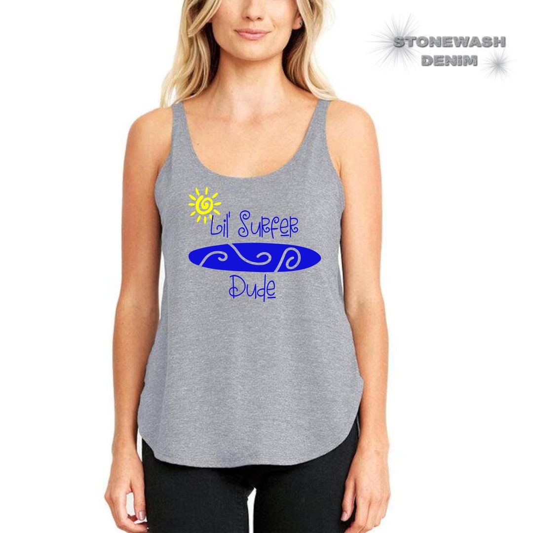Lil Surfer Dude Tank Top, Cool Lil Surfer Dude Tank, Beach Vibes Lil ...