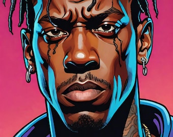 Travis Scott, Digital Art, Original Artwork, Digital Designs, Digital ...