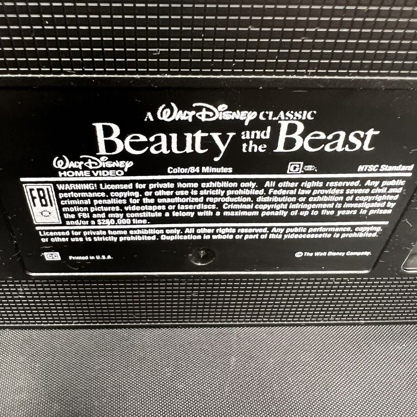 Beauty and the Beast VHS Tape 1992 A Walt Disney's Black - Etsy