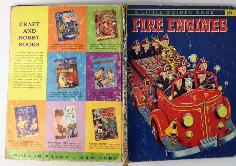 Fire Engines Little Golden Fire Engine Book A Edition 1959 Tibor ...