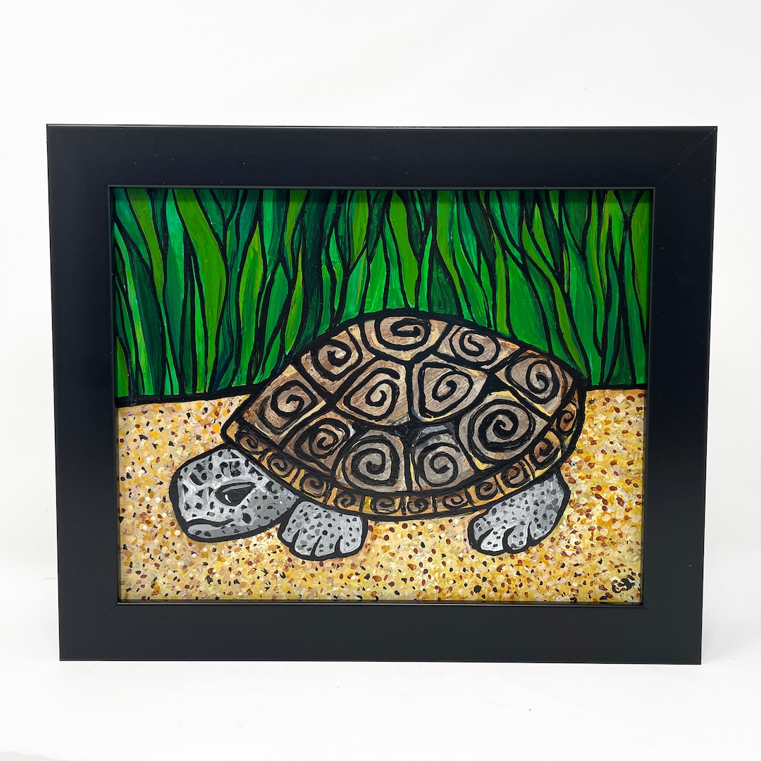 Diamondback Terrapin Painting - Original Terrapin Art - Turtle ...