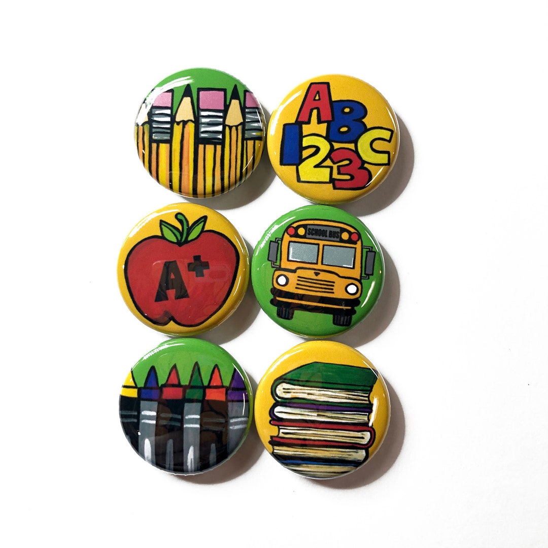 School Magnets or Pinback Buttons - Teacher Appreciation Gift ...