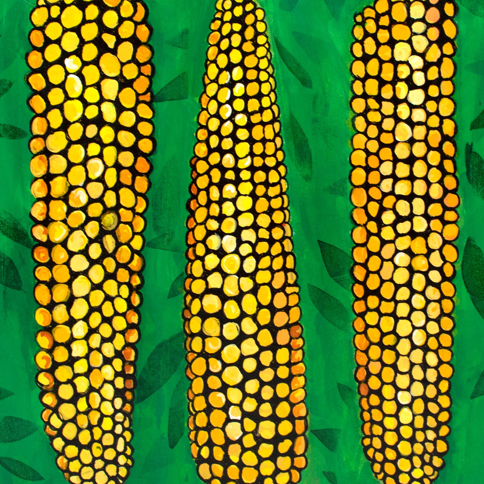 Corn Painting Original Corn Art Corn on the Cob Fun Farm - Etsy