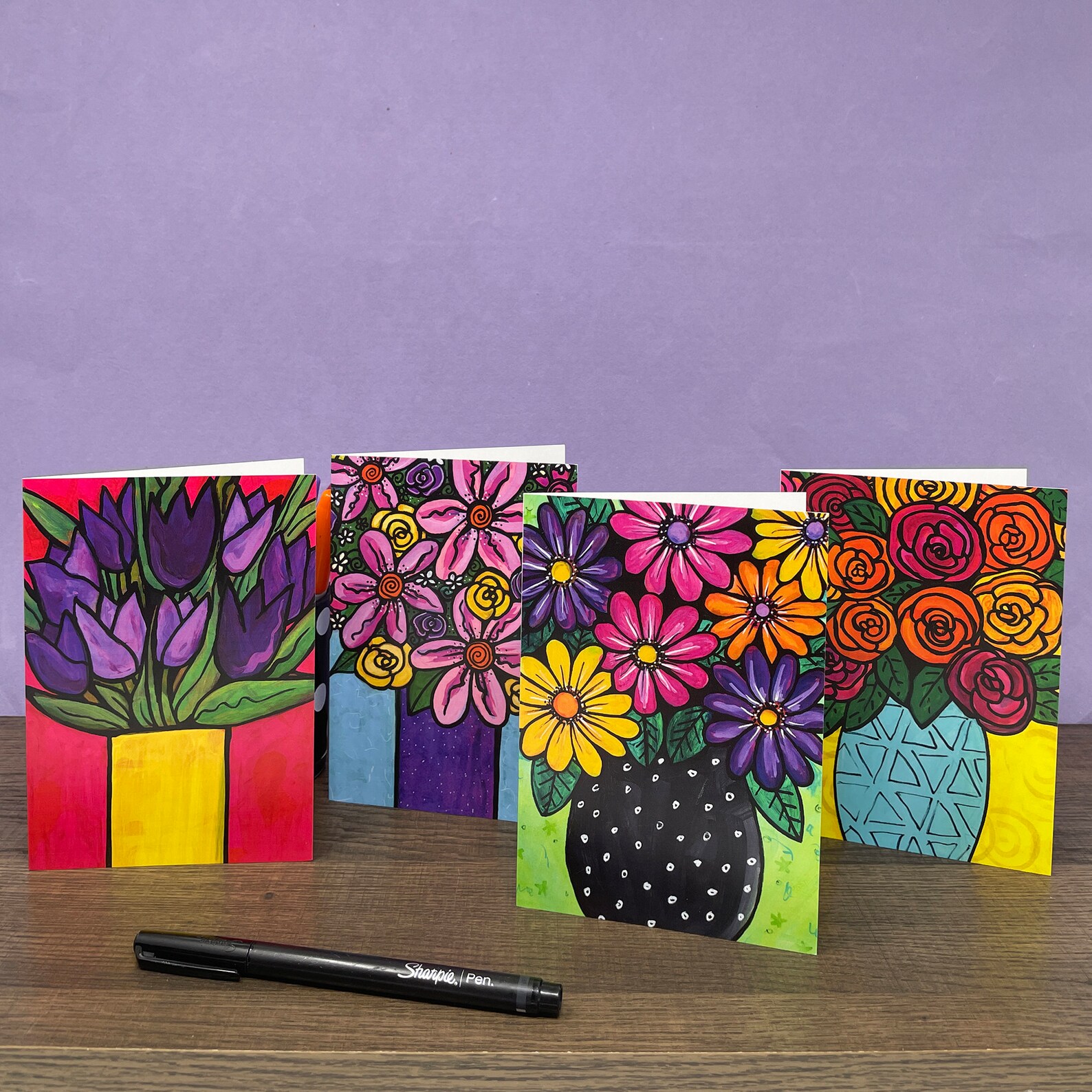 Blank Flowers Cards With Envelopes Flower Cards for Thank - Etsy