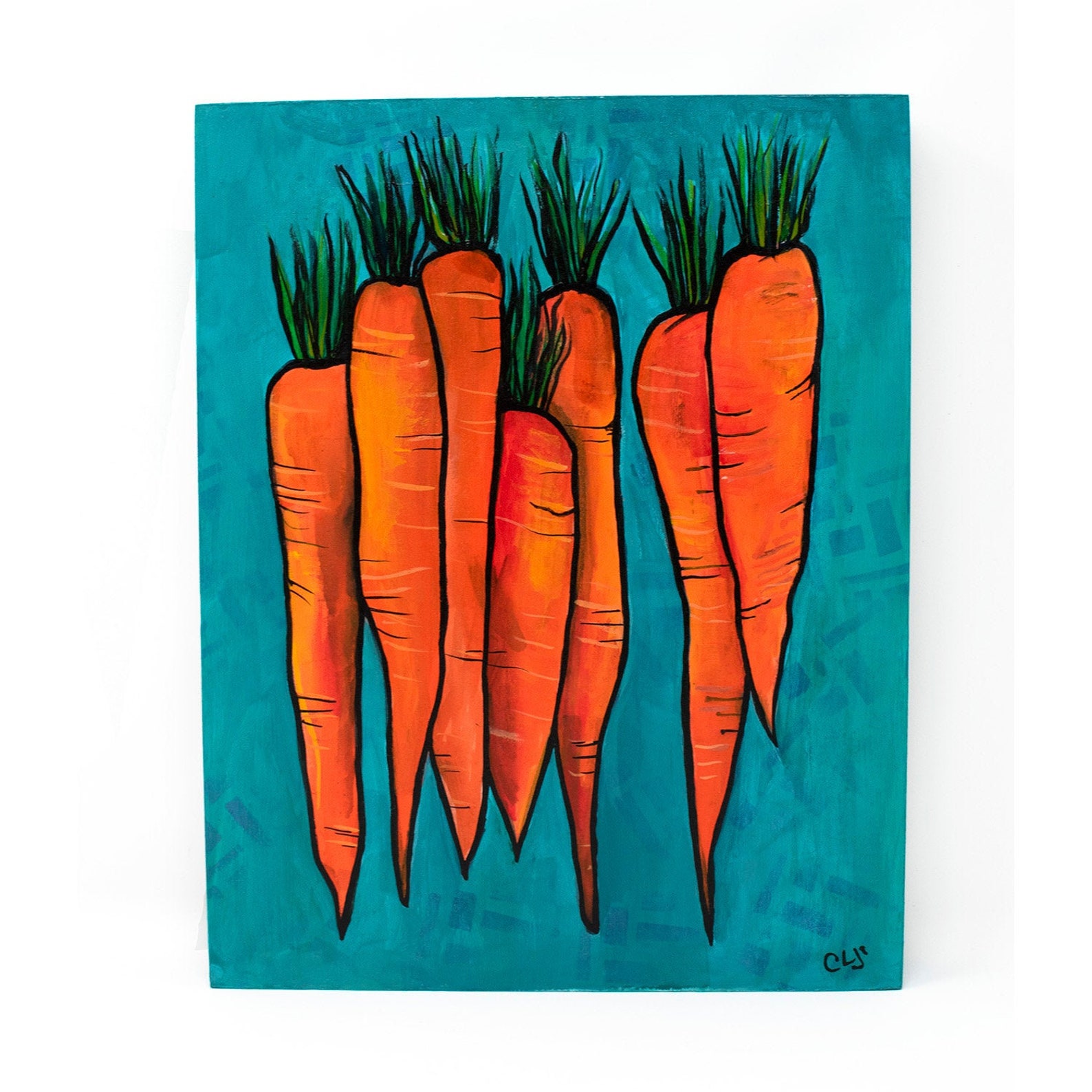 Original Carrot Painting Vegetable Art for Living Dining - Etsy