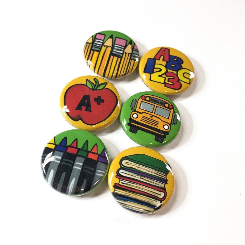 School Magnets or Pinback Buttons Teacher Gift Education - Etsy