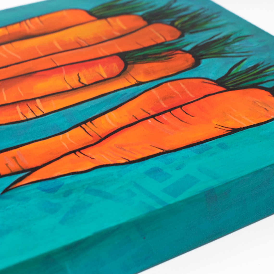 Original Carrot Painting Vegetable Art for Living Dining | Etsy