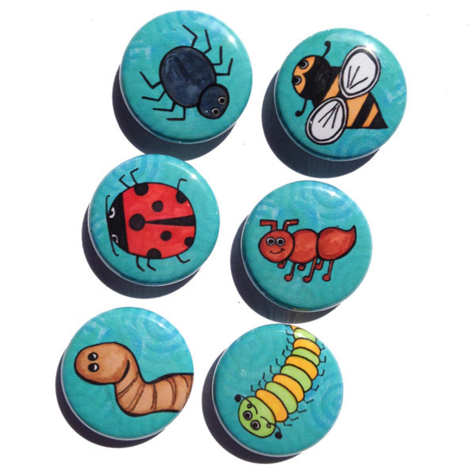 Cute Bug Magnets or Bug Pins Insect Fridge Magnet or Pinback - Etsy