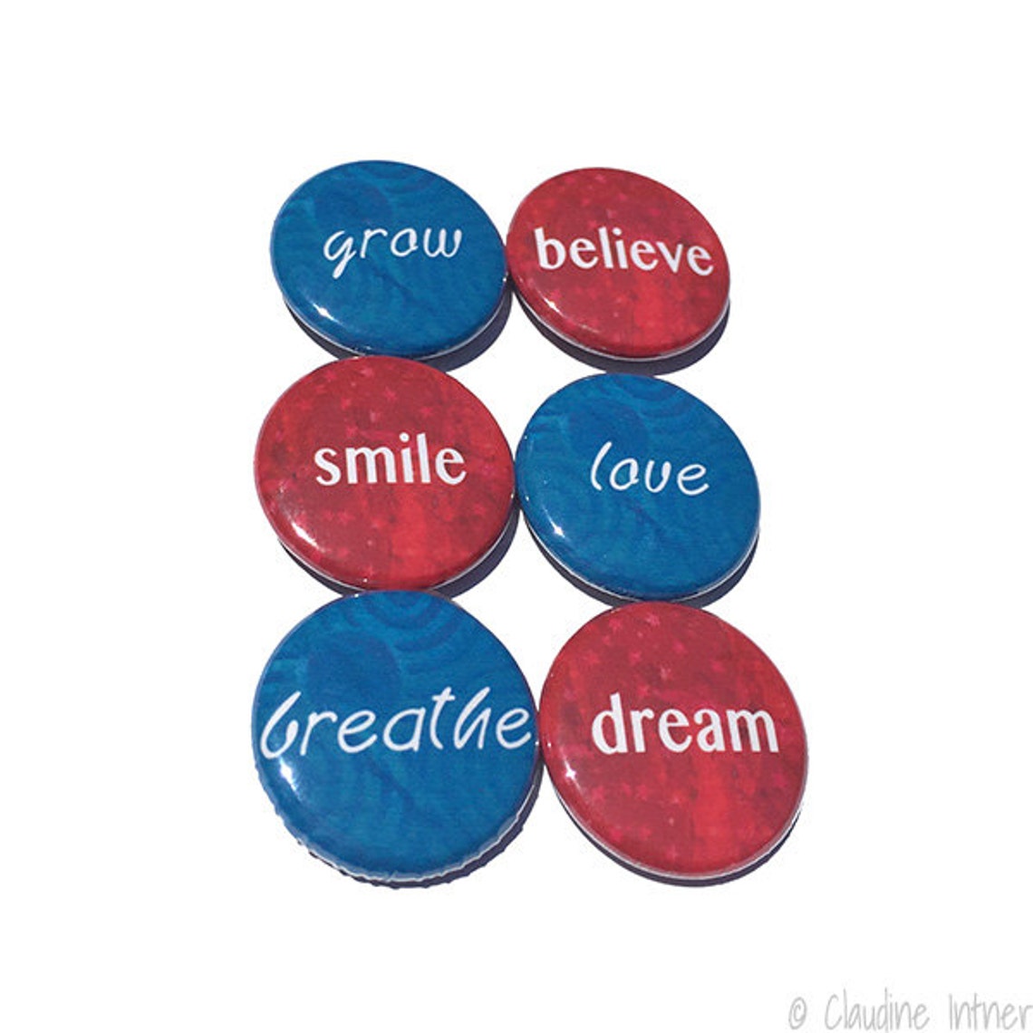 Inspirational Word Magnets or Pinback Button Set Positive - Etsy