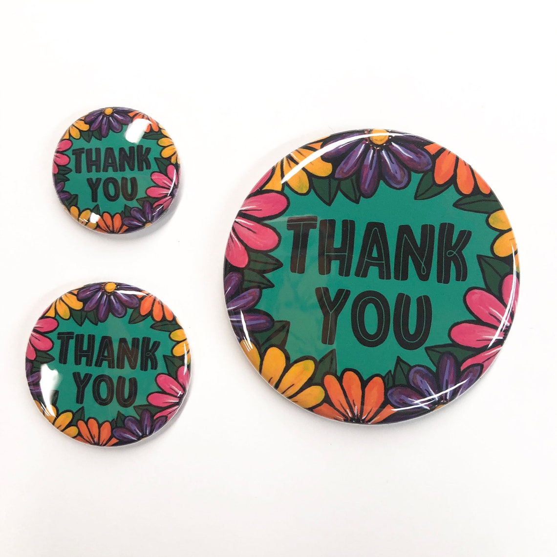 Thank You Magnet Pin or Mirror Thank You Gift for First | Etsy