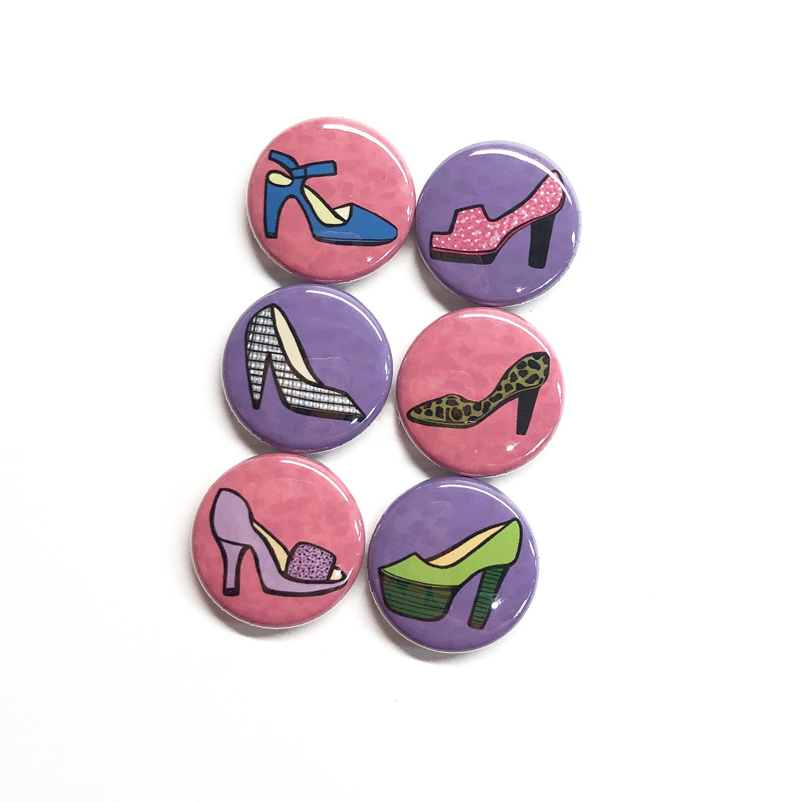 Shoe Magnet or Pin Set High Heel Fridge Magnets or Pinback | Etsy