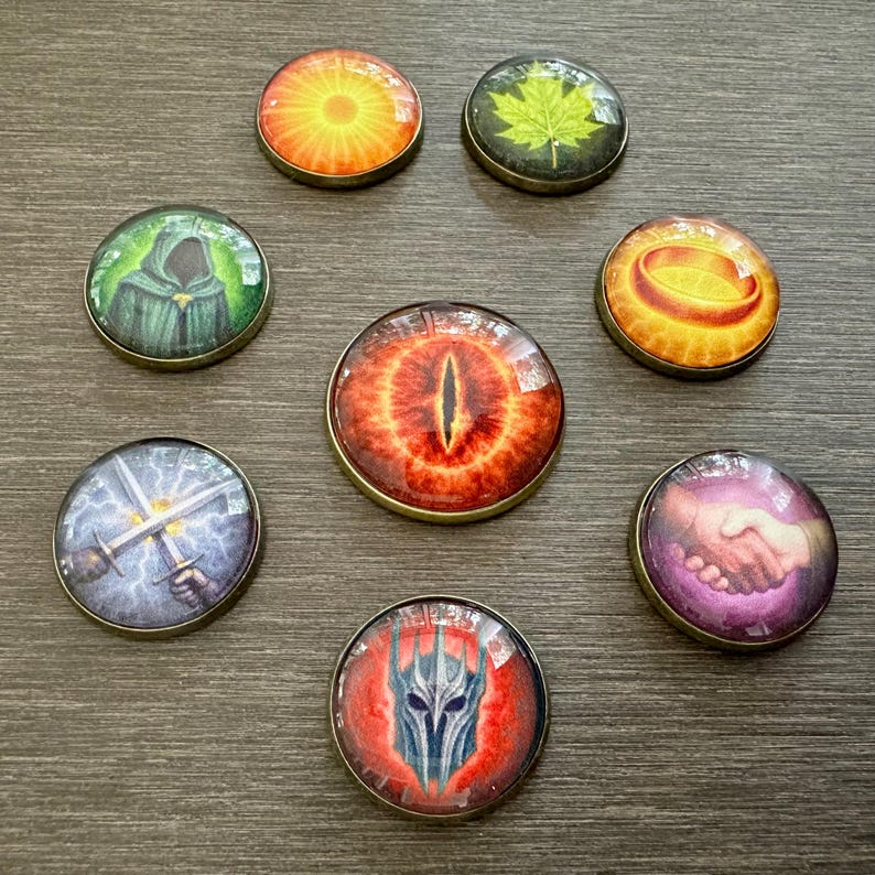 Fate of the Fellowship: Token Set - Handmade Glass & Metal Board Game ...
