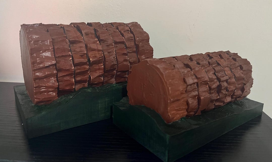 3D Printed Set of 6 Log Coasters, Including Log Holder! - Etsy
