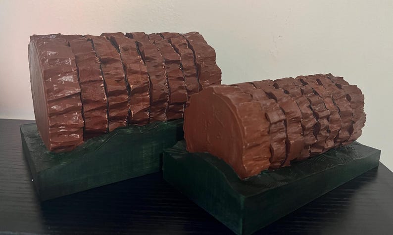 3D Printed Set of 6 Log Coasters, Including Log Holder! - Etsy