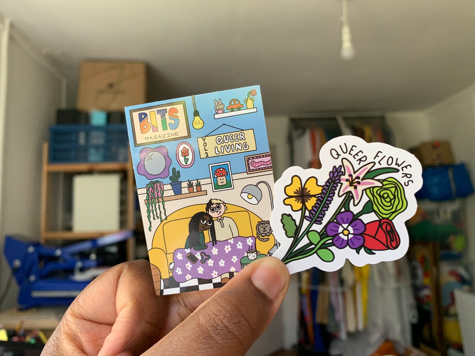 Queer Flowers Sticker, Die Cut Sticker, Matt Sticker, Large Sticker ...