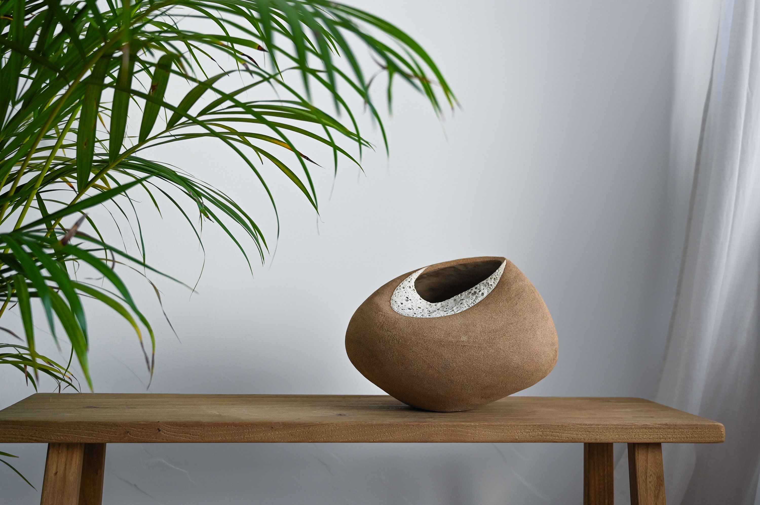 Sand Color Ceramic Vase Minimalist Modern Decor Handmade Ceramic Vase ...