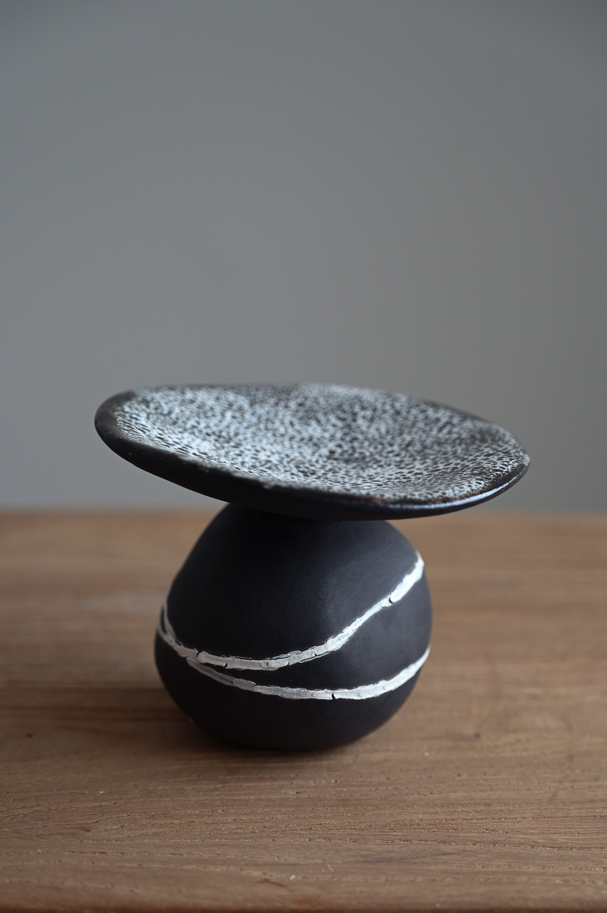 Black Ceramic Stands for Candles and Jewelry | Candlestick | Minimalist ...